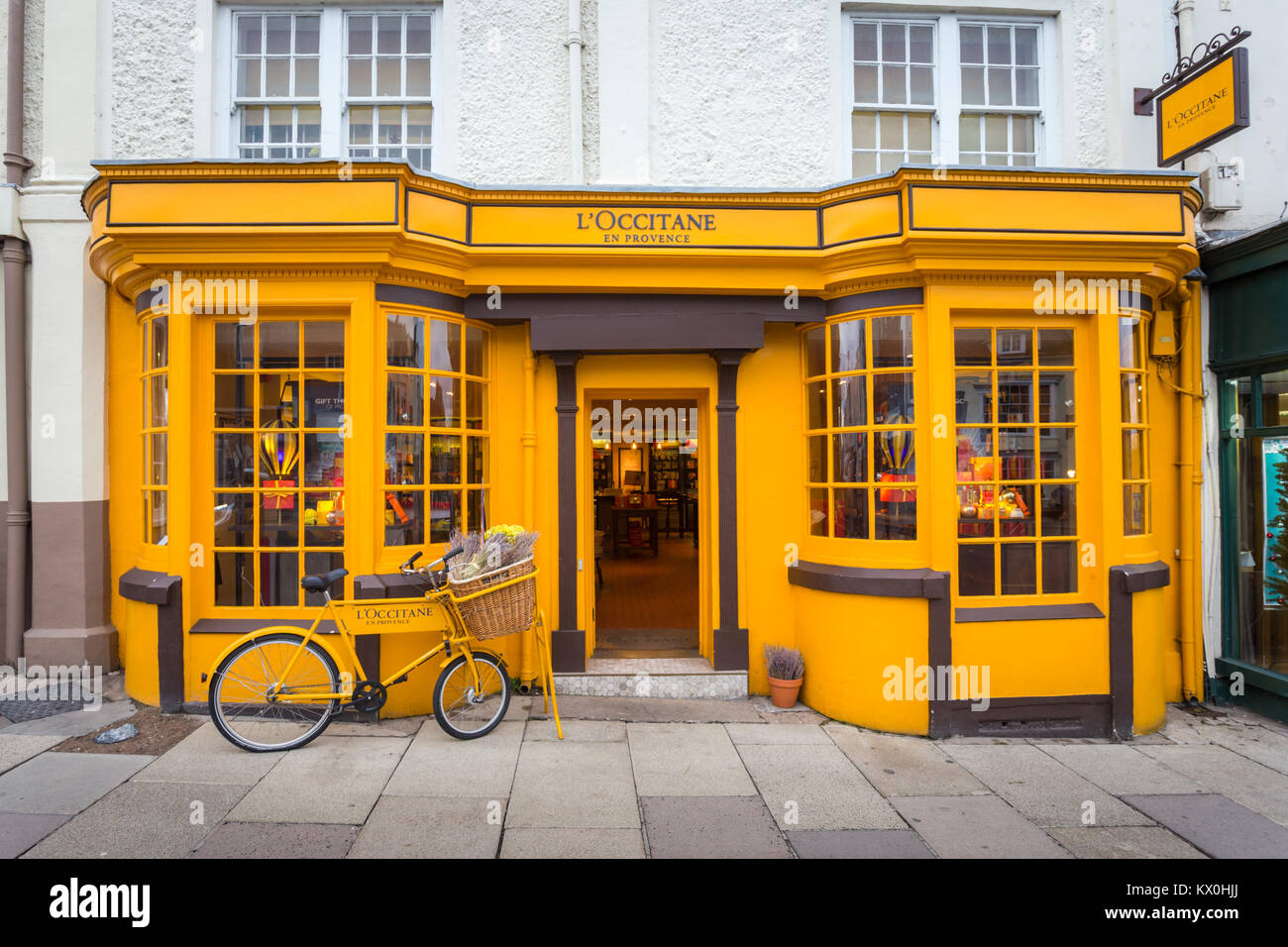 Shop front for L'Occitane in Stratfor upon Avon, UK, painted bright ...