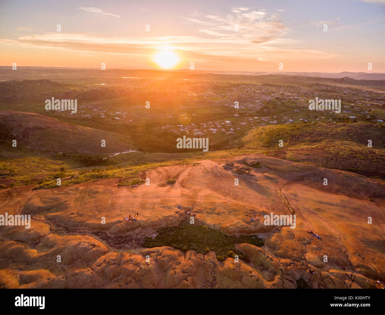 An aerial view of Domboshawa Mountain, Zimbabwe Stock Photo - Alamy