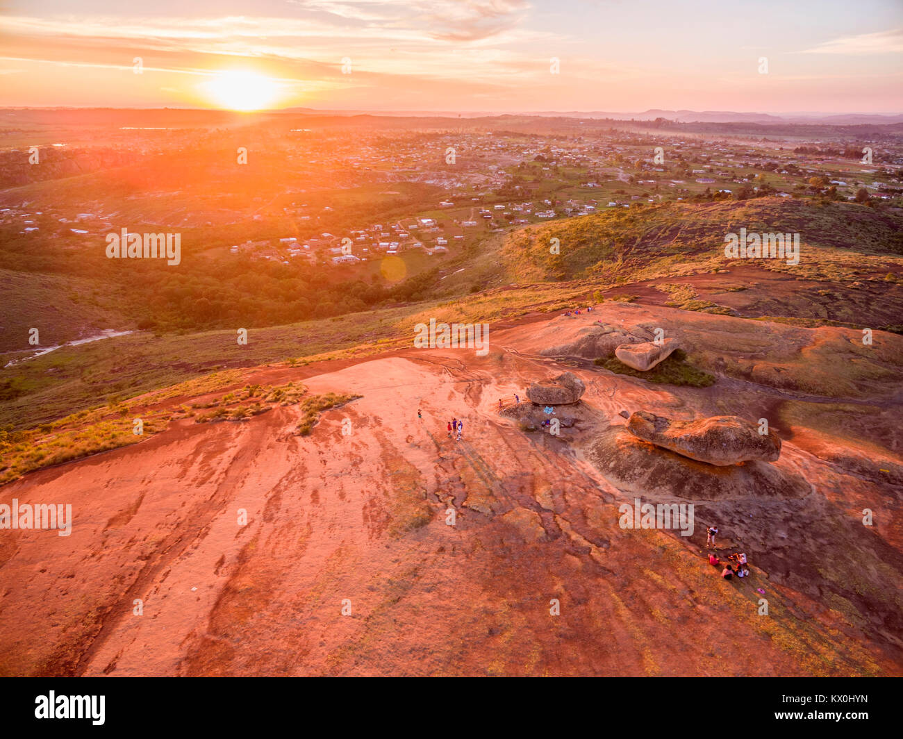 An aerial view of Domboshawa Mountain, Zimbabwe Stock Photo - Alamy
