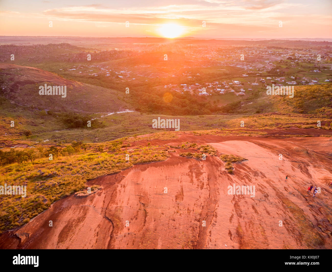 An aerial view of Domboshawa Mountain, Zimbabwe Stock Photo - Alamy