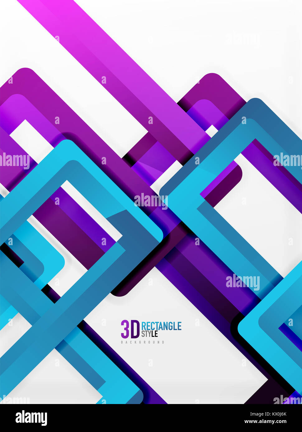 Rectangle tube elements, vector 3d background Stock Photo - Alamy