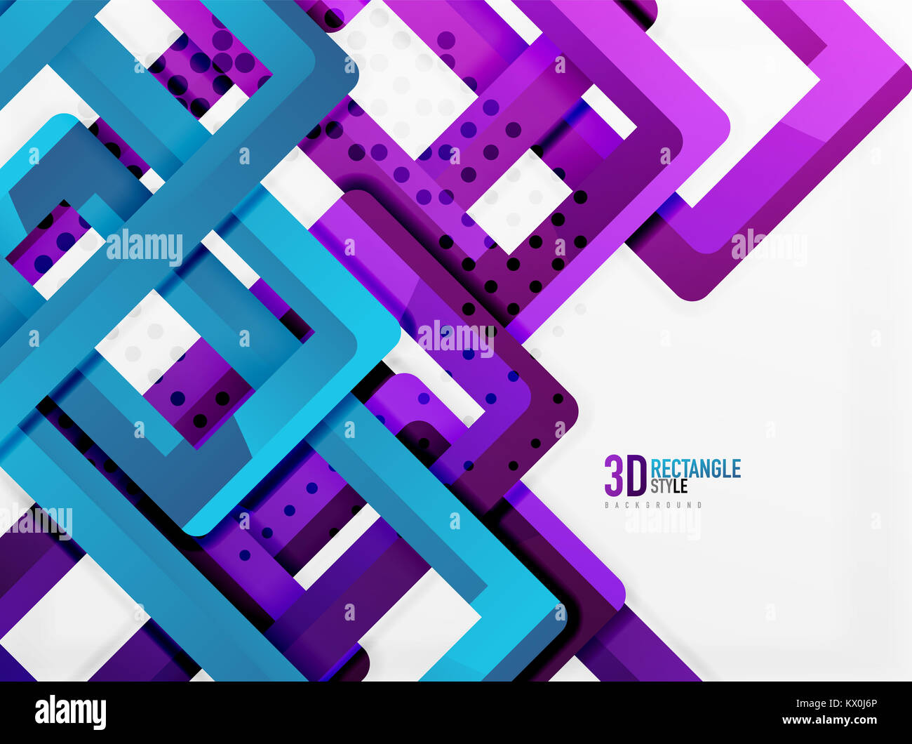 Rectangle tube elements, vector 3d background Stock Photo - Alamy