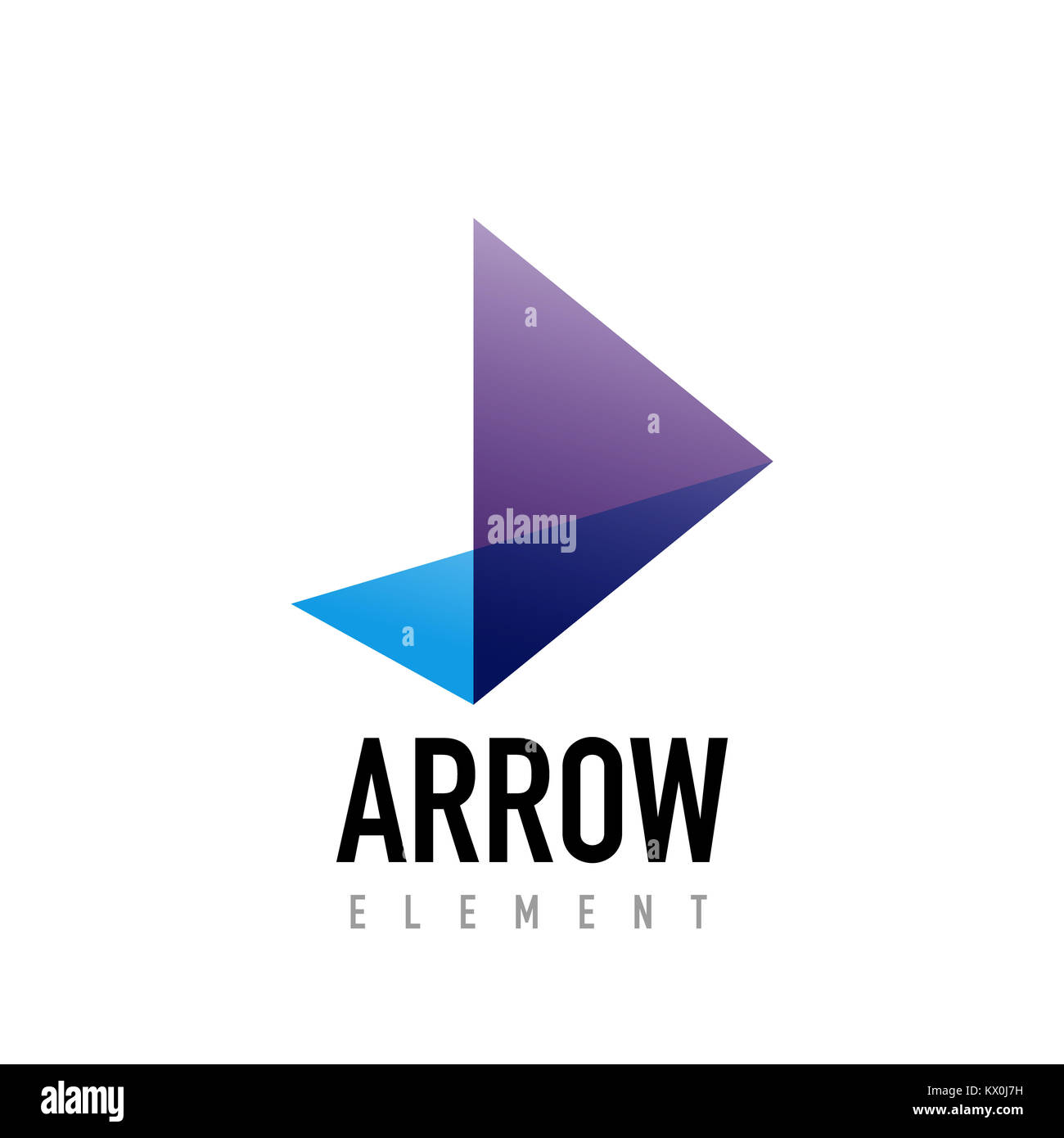 Vector arrow geometric design logo, abstract modern logotype Stock ...