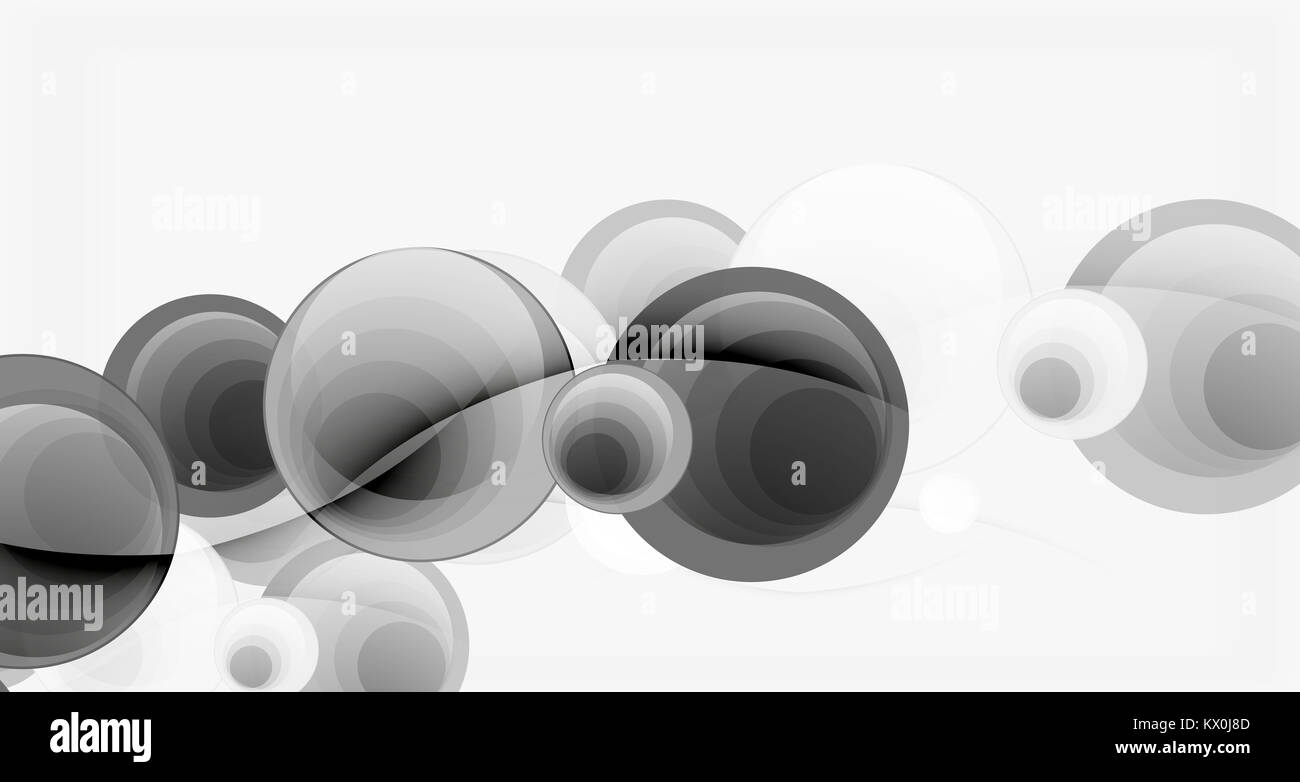 White paper circles, round shapes textured vector background Stock ...