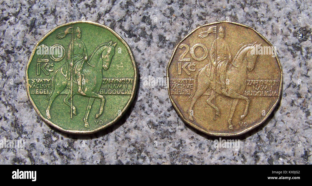 This 20 Czech koruna coin ('Mince 20 Kc') exists in metallic and non ...