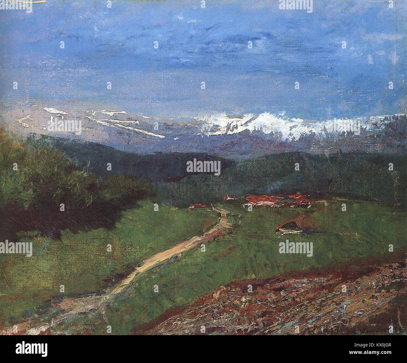 László Mednyanszky’s painting captures the scenic beauty of the Alps ...