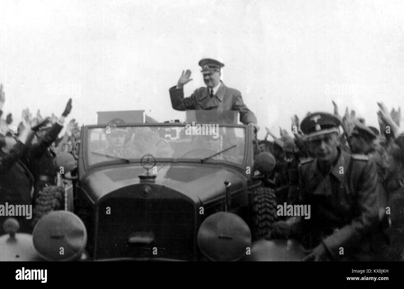 A historical photograph capturing the meeting between Adolf Hitler and ...
