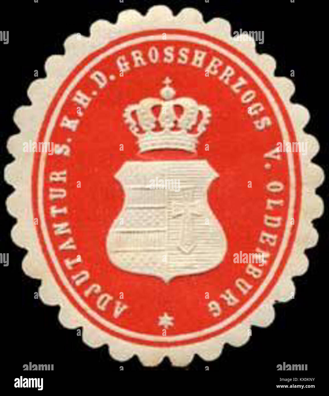 Official seal of the adjutancy of His Royal Highness the Grand Duke of ...