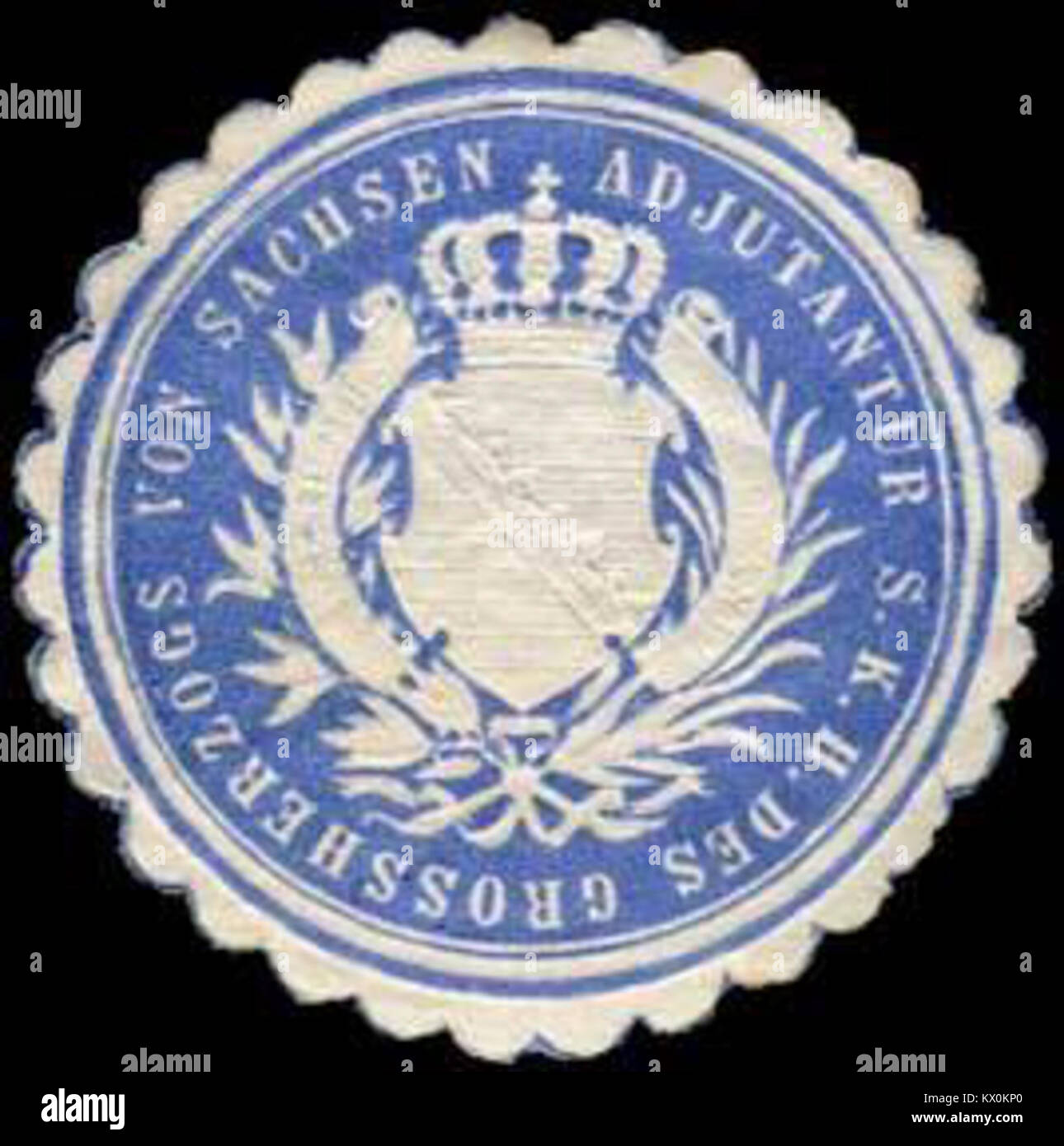 The seal of the Adjutantur of His Royal Highness the Grand Duke of ...