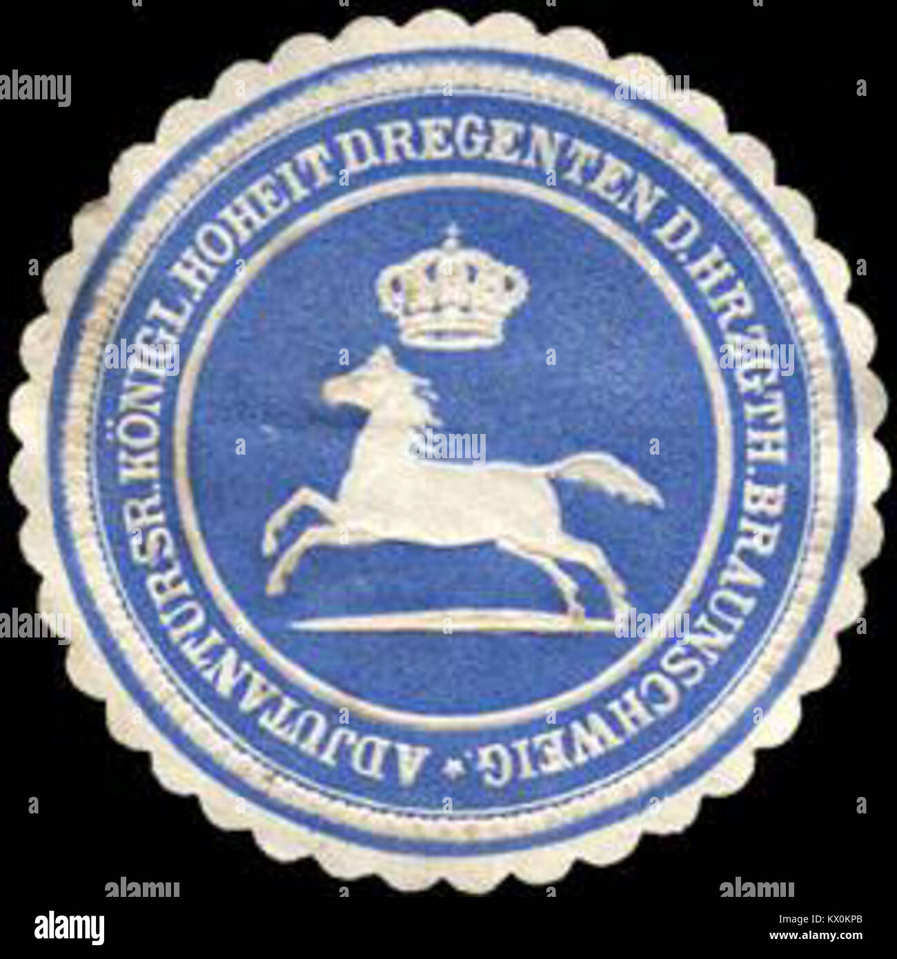 Seal of the adjutancy of His Royal Highness, the Regent of the Duchy of ...