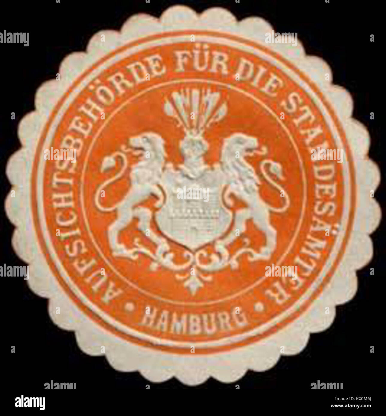 A seal from the German supervisory authority for civil registration ...