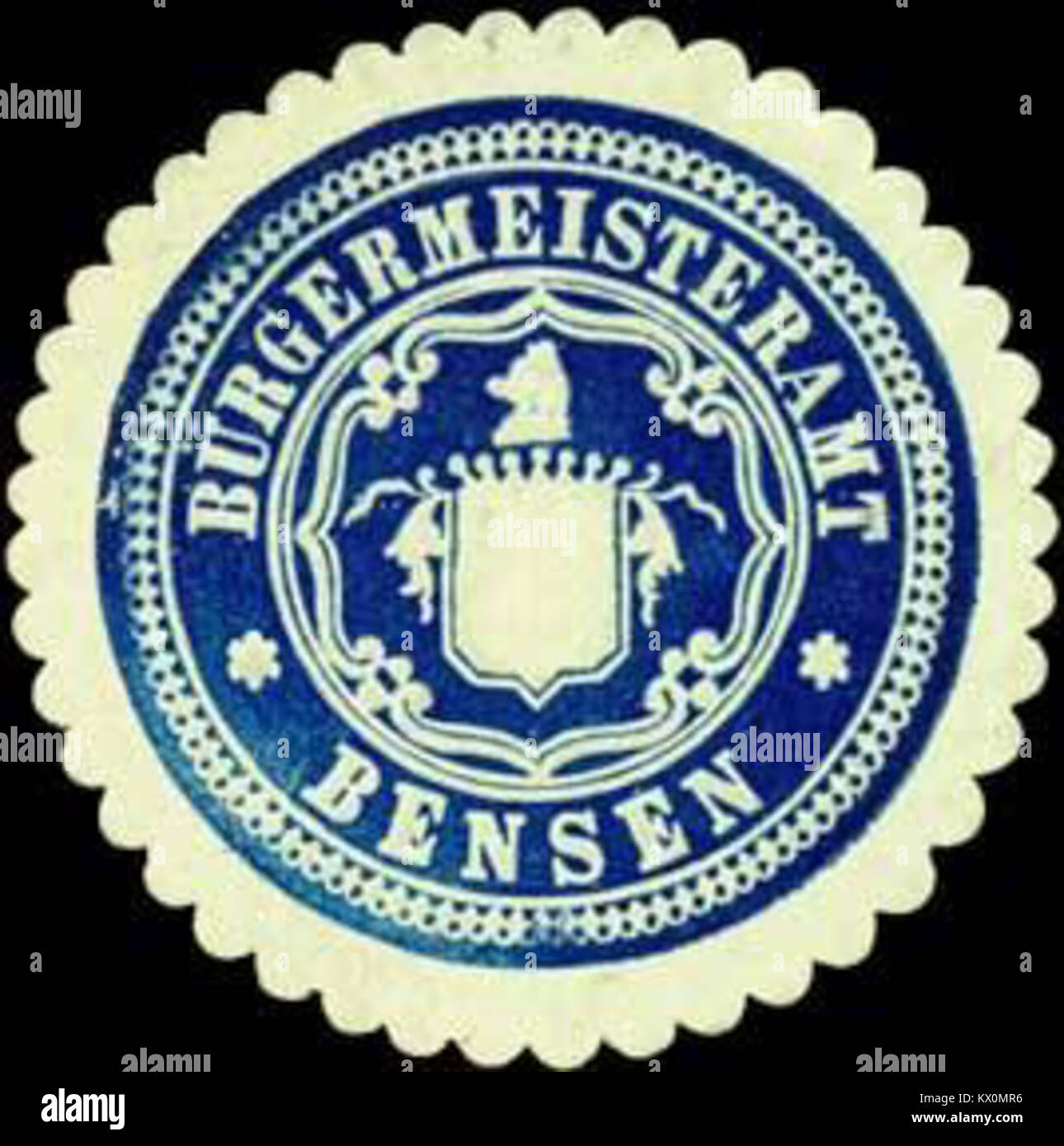 Siegelmarke Bürgermeisteramt Bensen W0317817 Stock Photo - Alamy