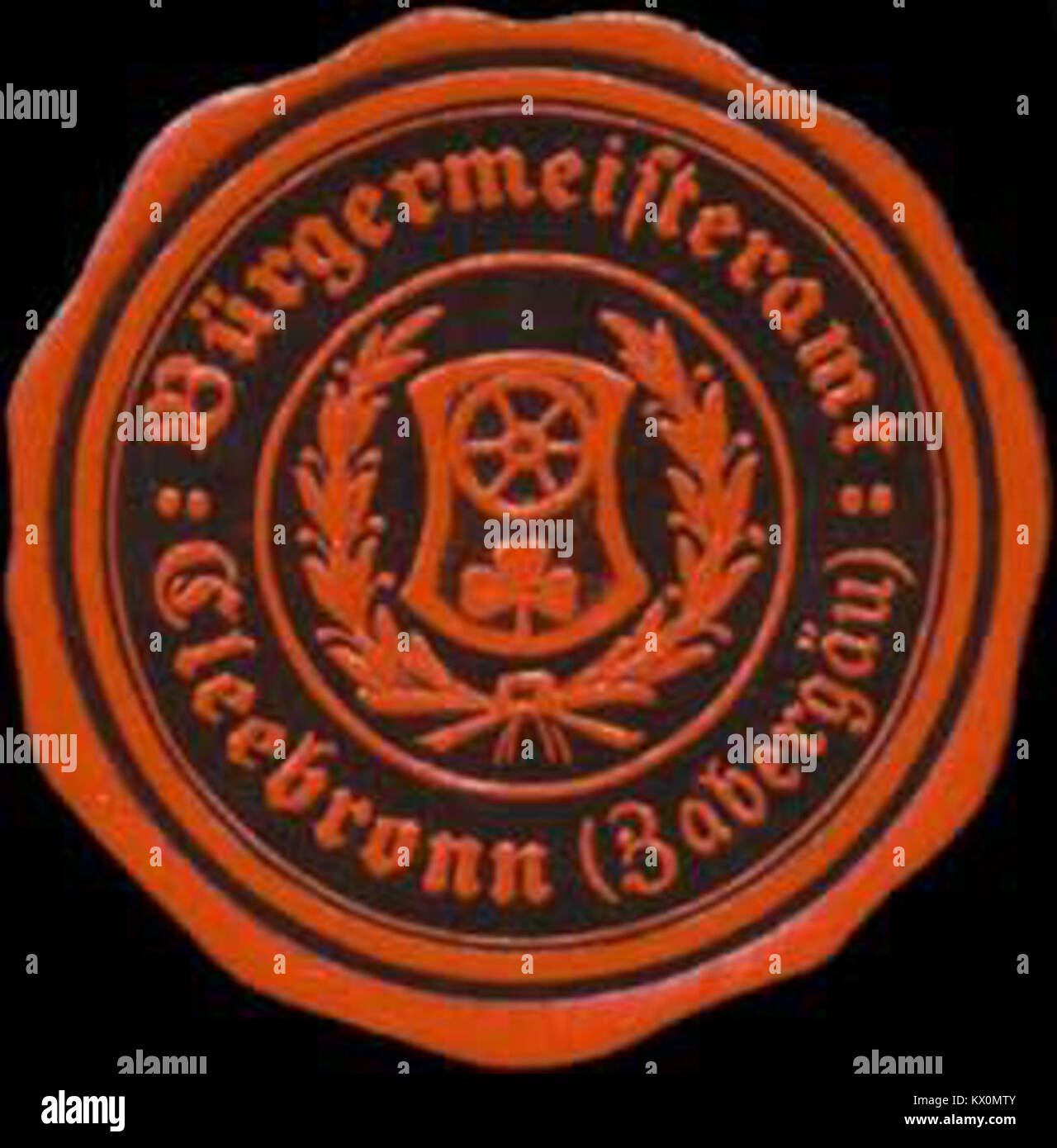 The seal of the Mayor's Office of Cleebronn-Zabergäu, a historical ...