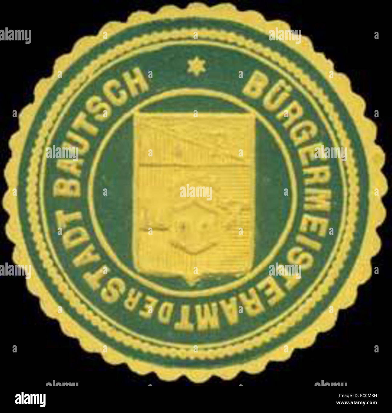 Duplicate official seal of the Mayor's Office of Bautsch, used for ...