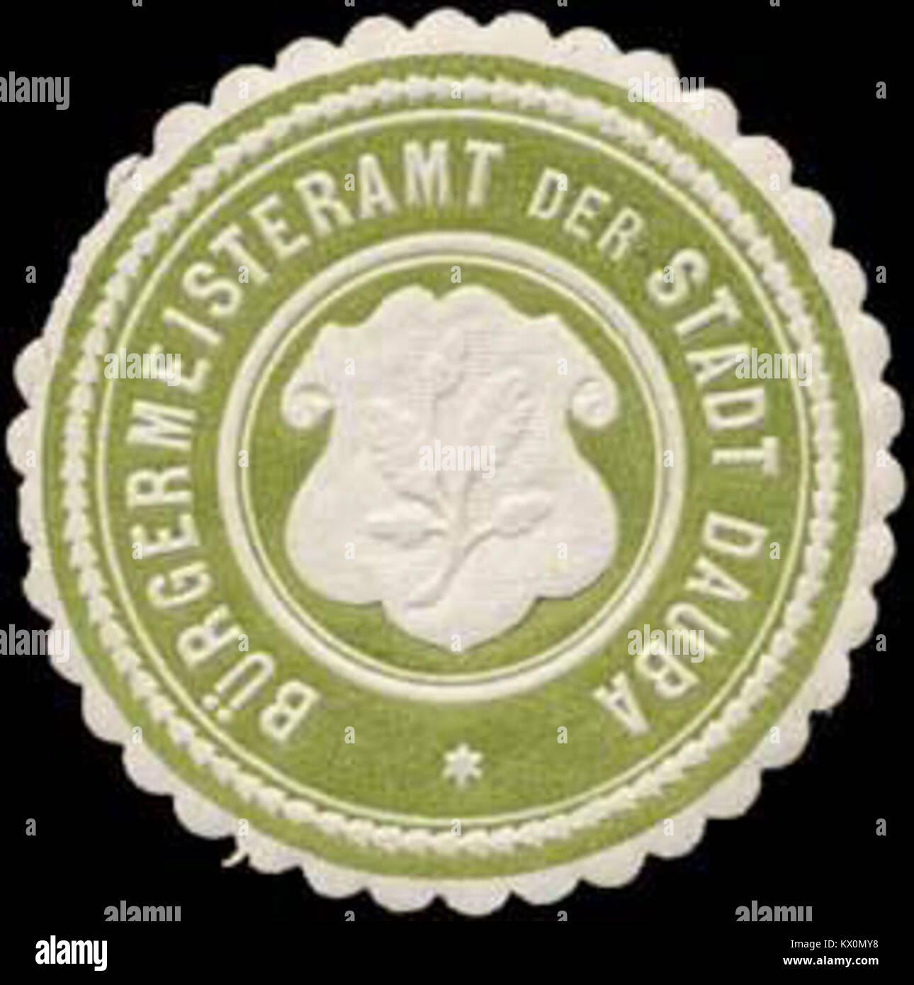 This image shows a seal mark from the Mayor’s Office of the town of ...