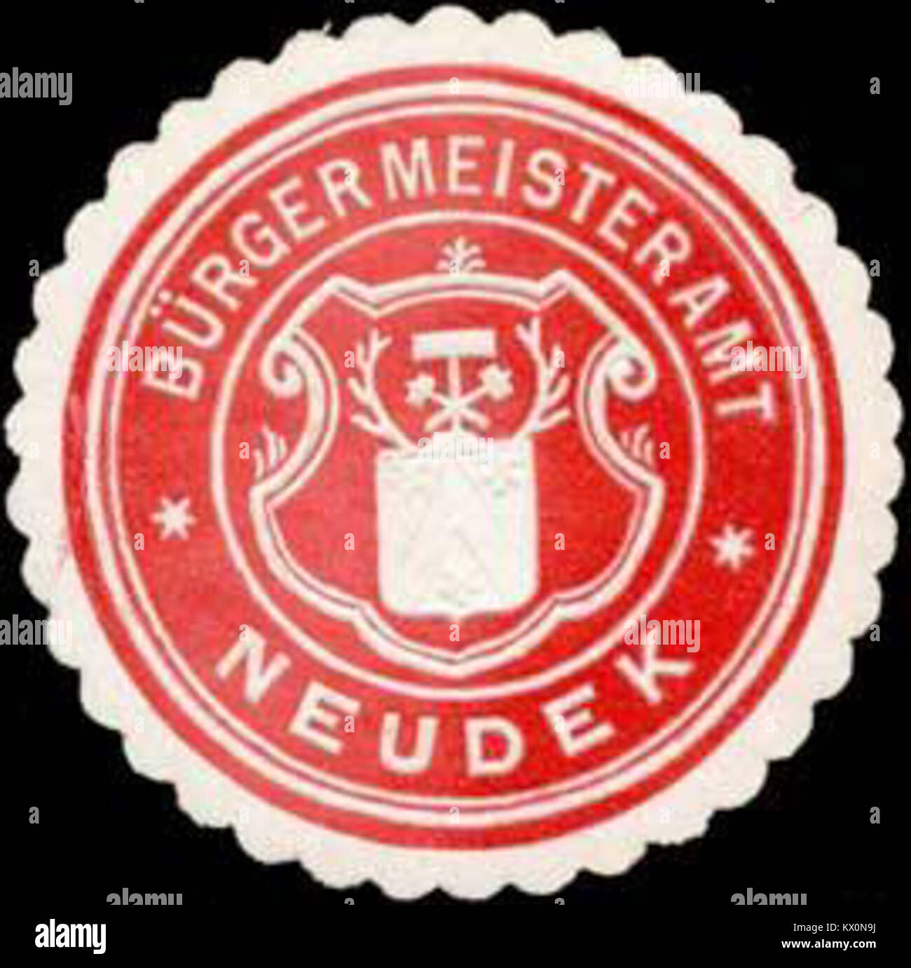 The Siegelmarke, or seal, from the Bürgermeisteramt (Mayor's office) in ...