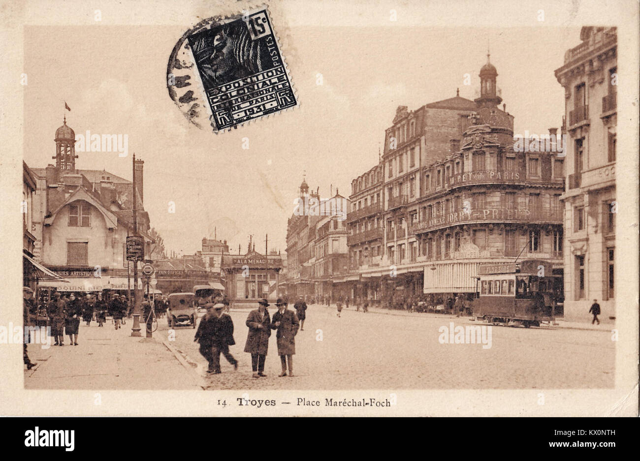 MIGNOT 14 - TROYES - Place Maréchal-Foch Stock Photo - Alamy
