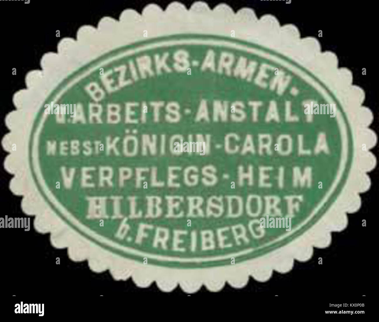 A historical seal from the Bezirks-Armen- und Arbeits-Anstalt mebst ...