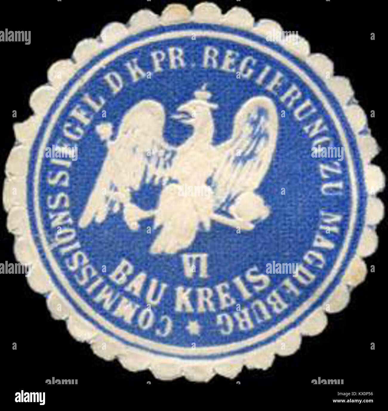 The seal of the Royal Prussian Government in Magdeburg represents the ...