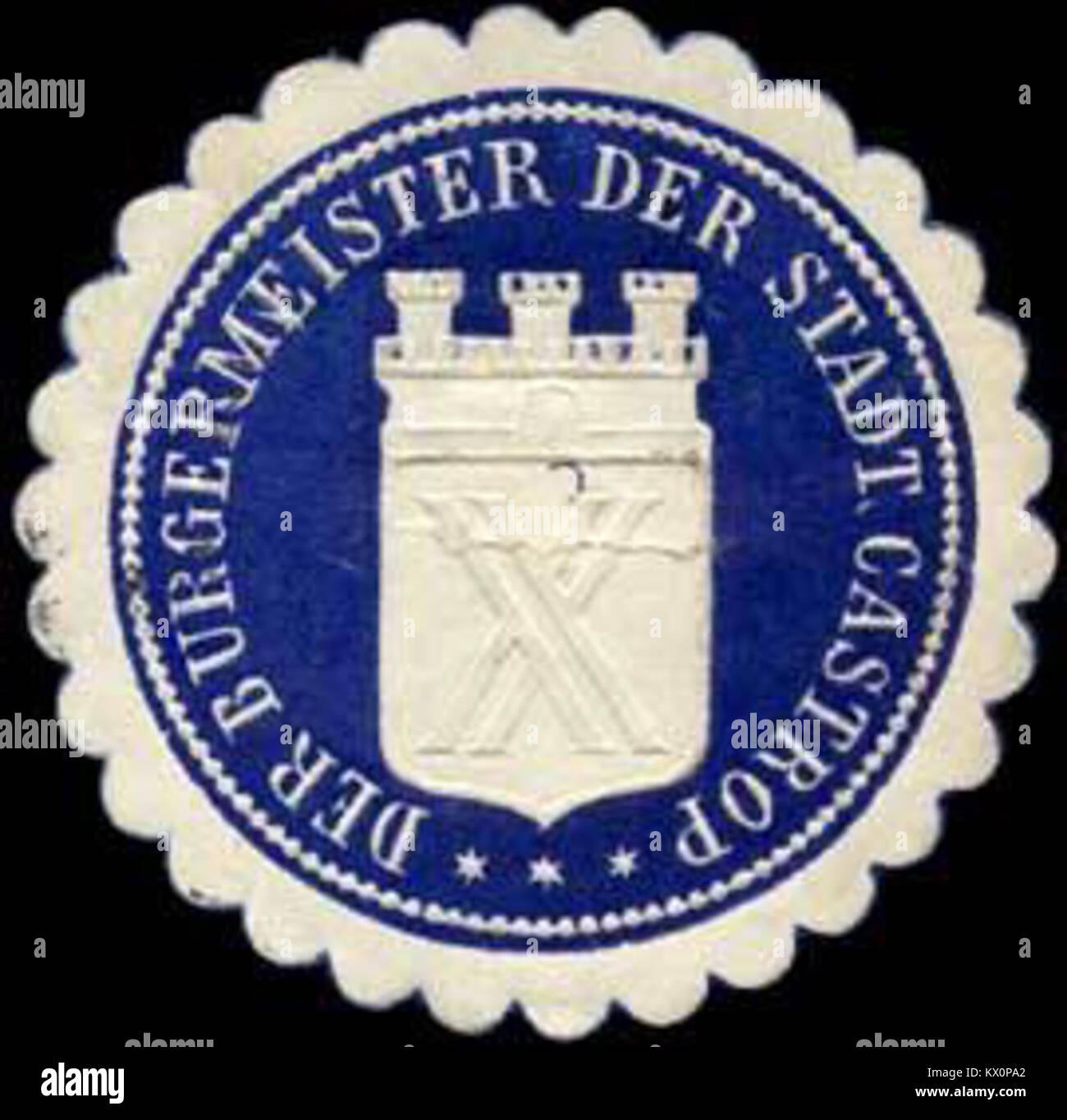 The seal represents the office of the mayor of Castrop, reflecting ...
