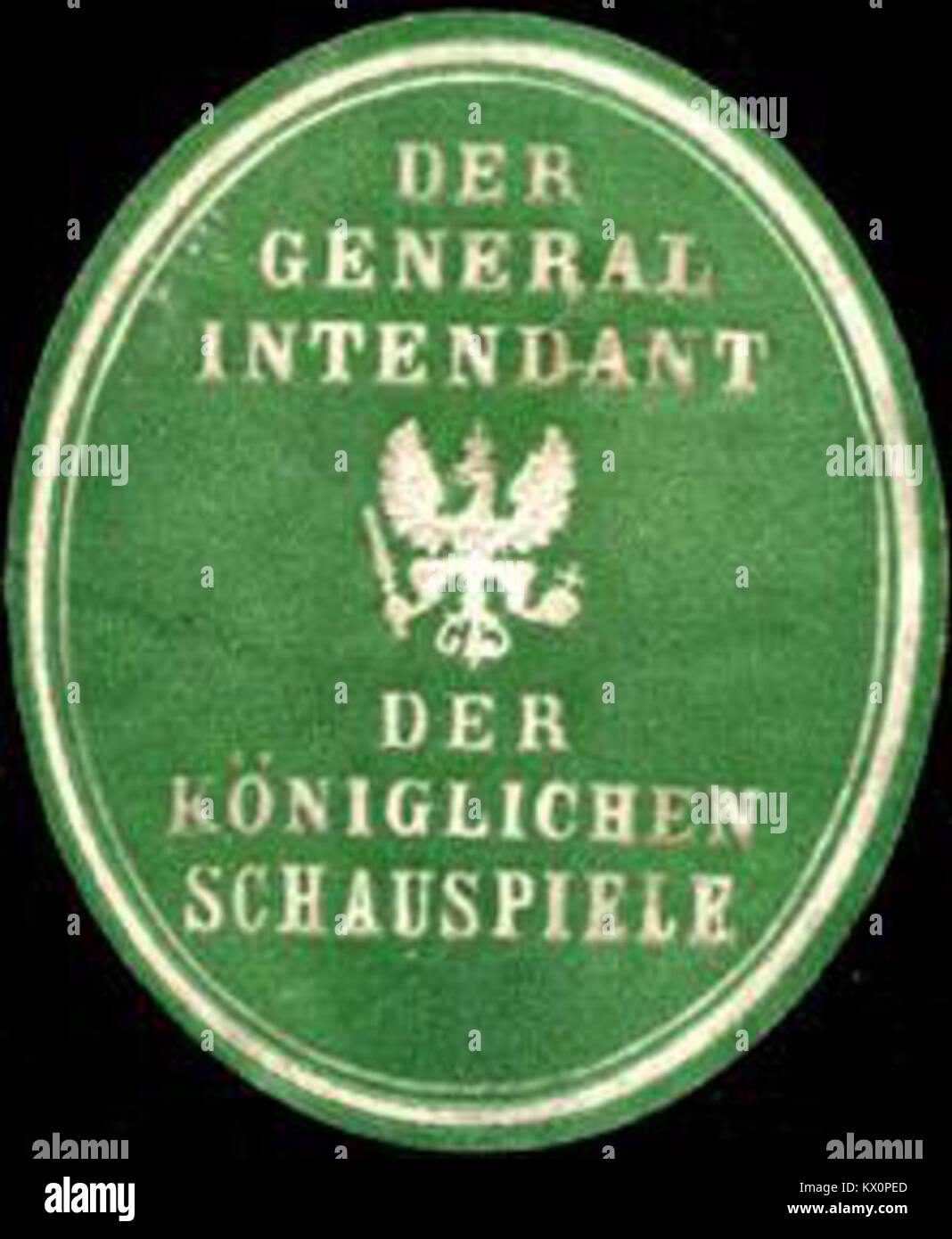 This seal marks the official position of the General Intendant of the ...