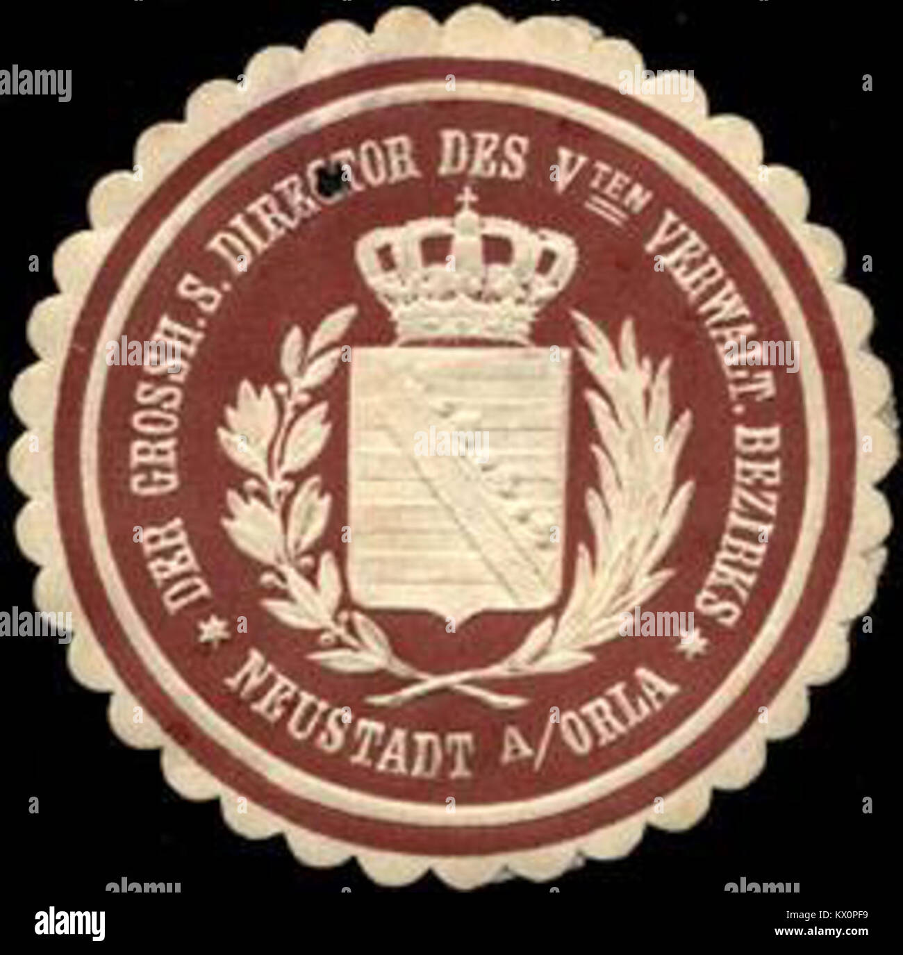 A seal from the office of the Grand Ducal Saxon Director of the Fifth ...