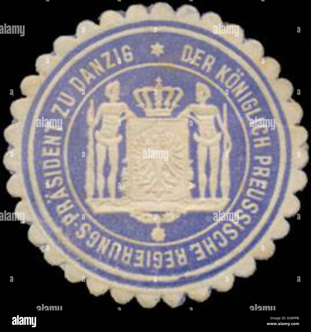 A seal used by the Prussian Government President of Danzig, reflecting ...