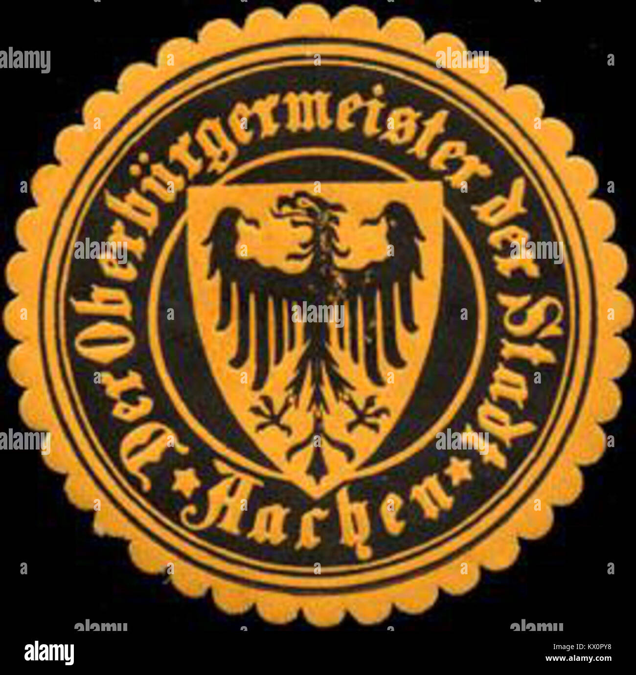 This title refers to the official seal used by the Mayor of Aachen ...