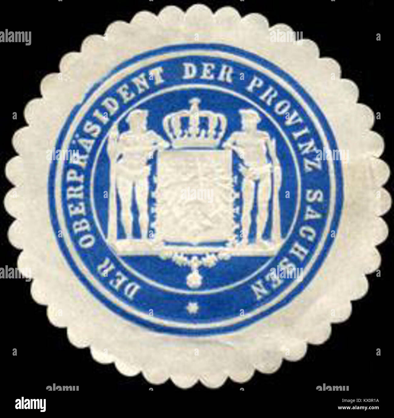 This seal represents the office of the Oberpräsident of the Province of ...