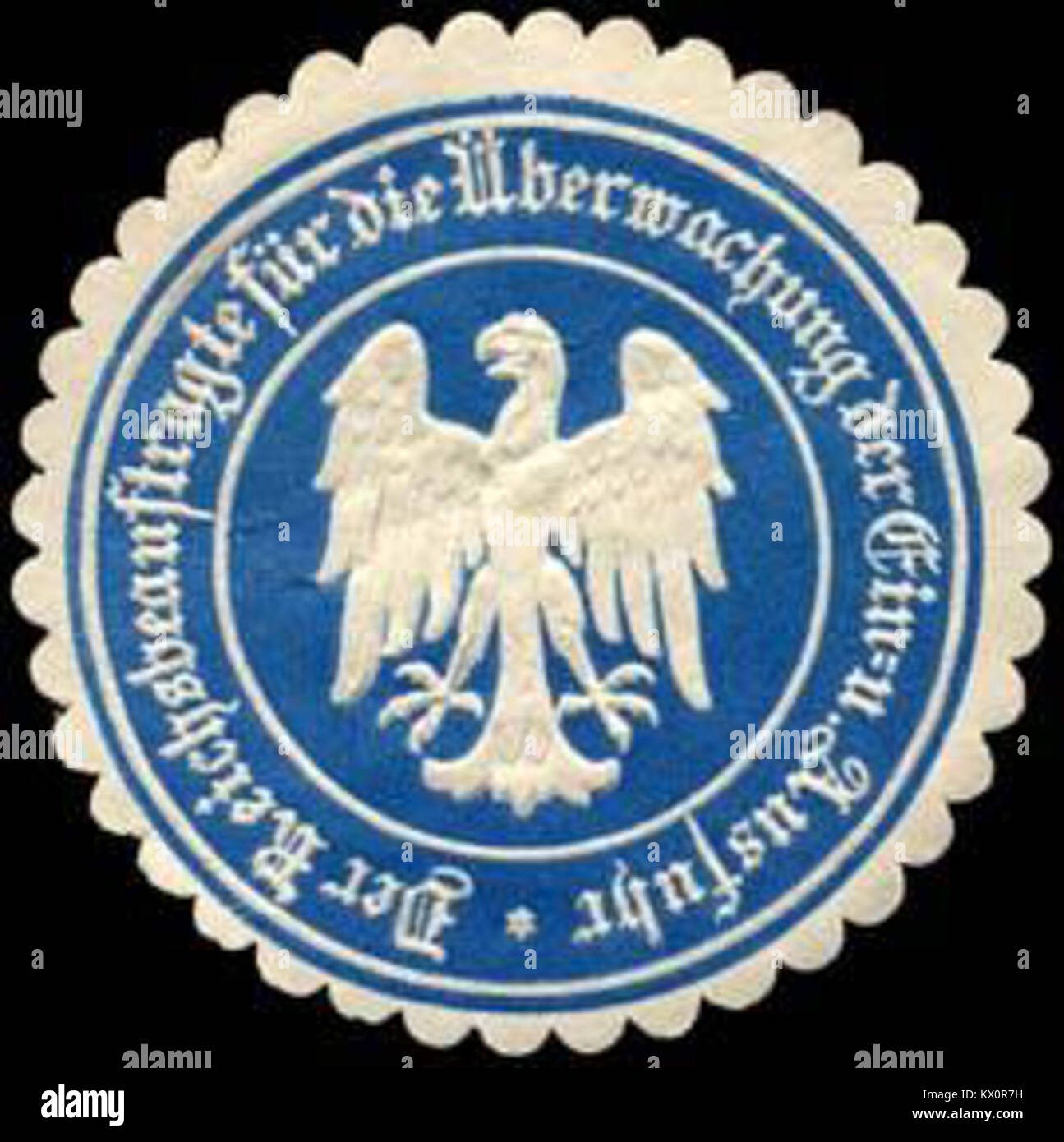 This image shows a customs seal used by the Imperial Commissioner for ...