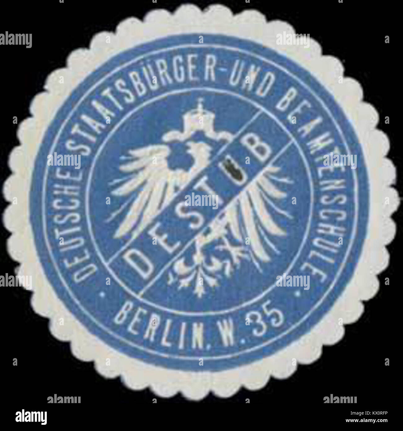 The seal of the German Citizens and Civil Service School, used for ...