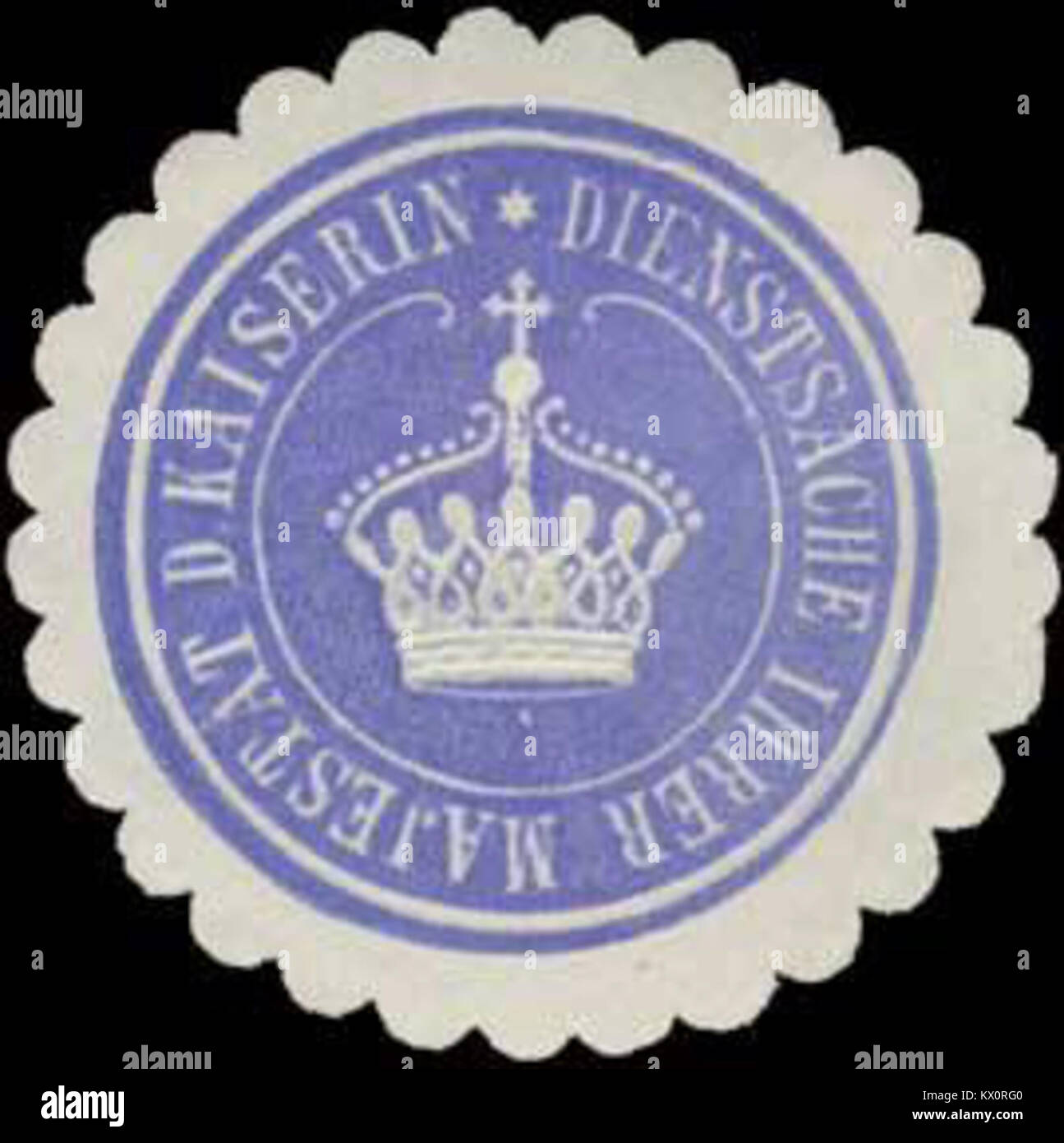 This image depicts an official seal from the German Empire labeled ...