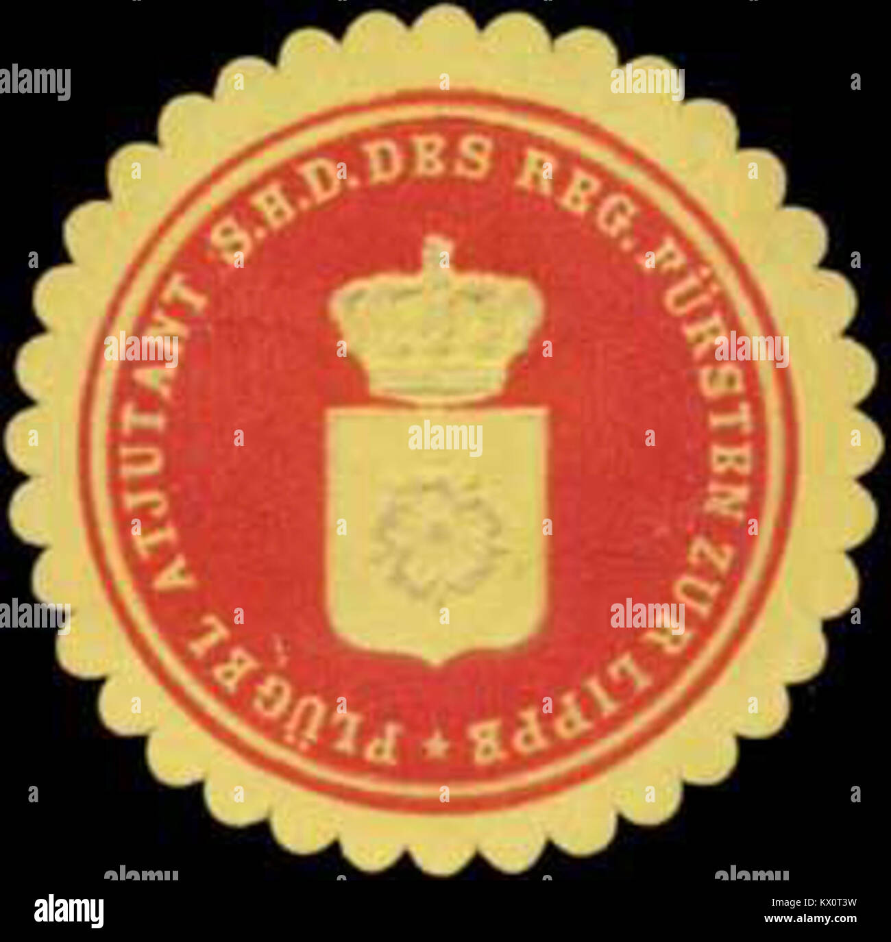Seal of the First Adjutant to the Ruling Prince of Lippe, used for ...