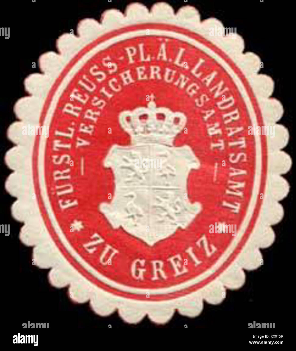 This historical seal from the Prince of Reuss's estate in Greiz ...