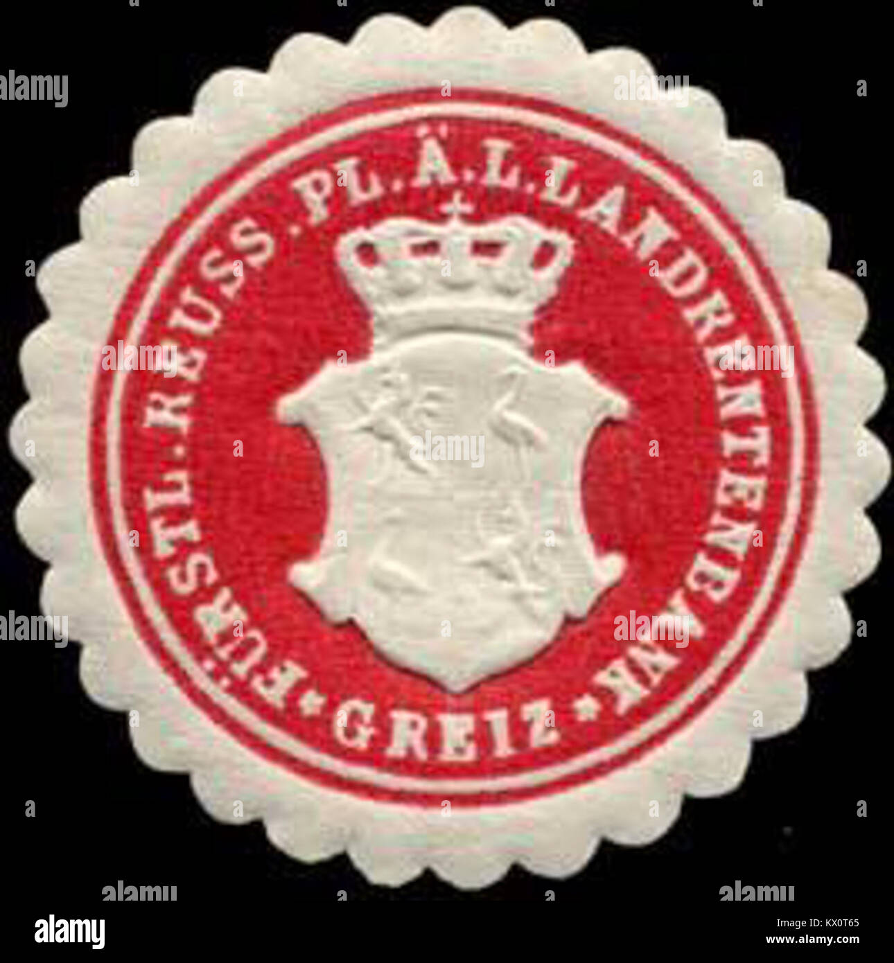 Siegelmarke Fürstl. Reuss. Pl. ä. L. Landrentenbank Greiz W0314711 ...