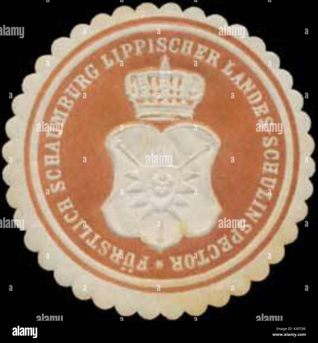 A historical seal from the Prince of Schaumburg-Lippe's Landes ...