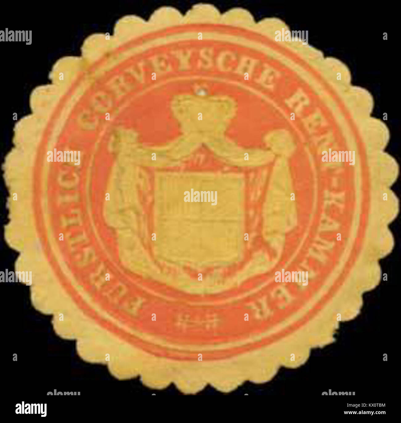 This image displays the seal of the Prince-Bishopric of Corvey. The ...