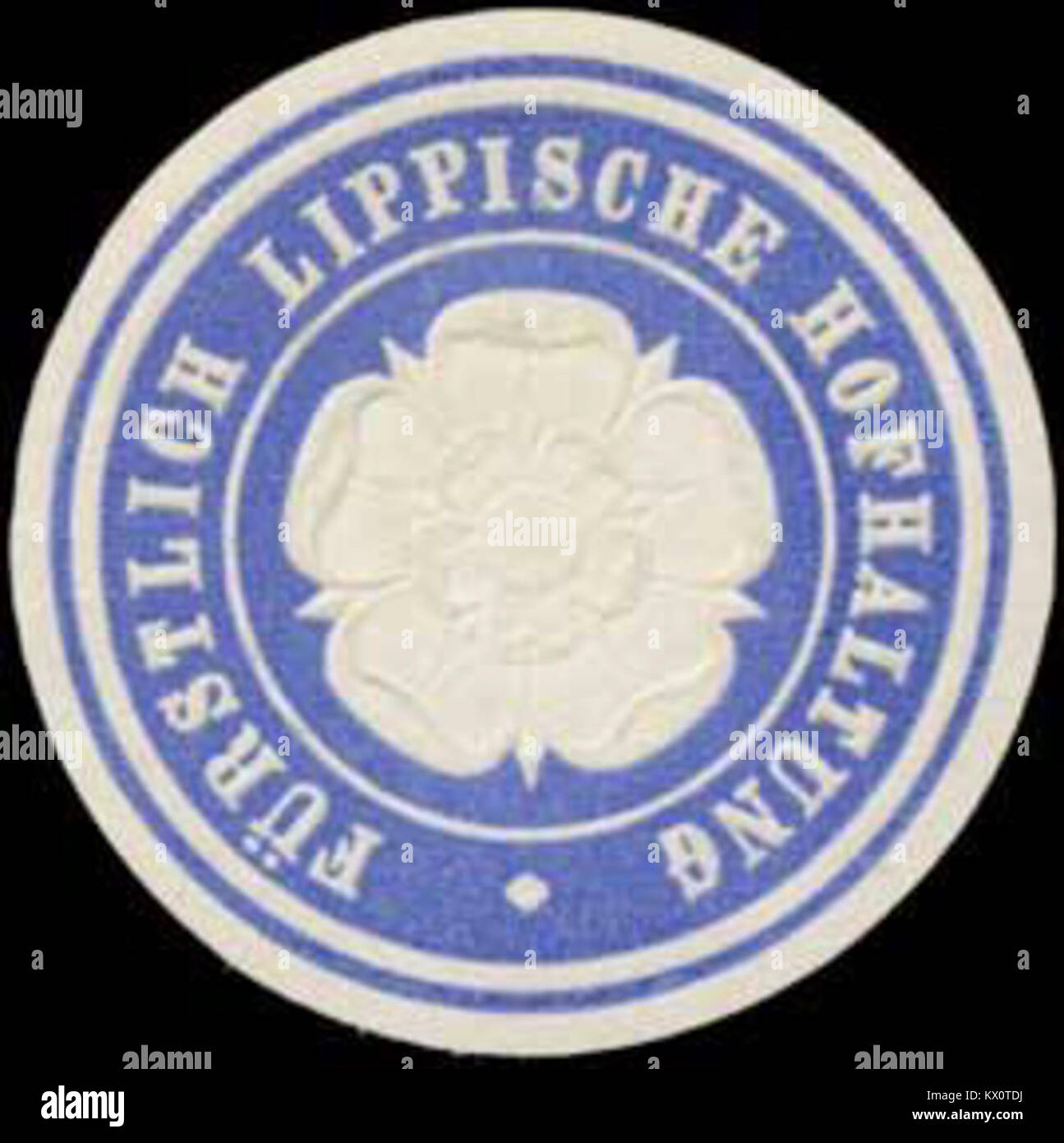 The seal represents the noble court of the Prince of Lippe, symbolizing ...
