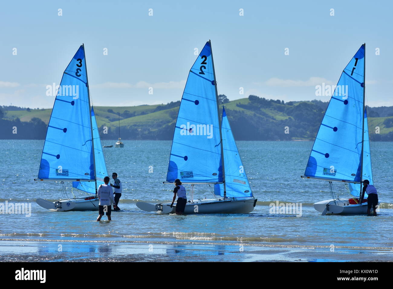 Three yacht team hi-res stock photography and images - Alamy