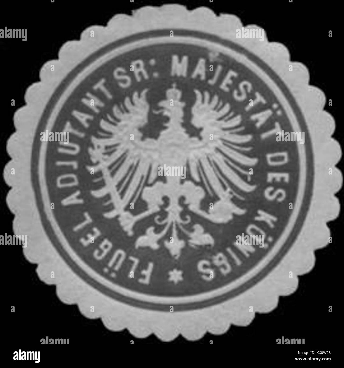 The seal of the Wing Adjutancy of His Majesty the King served as an ...