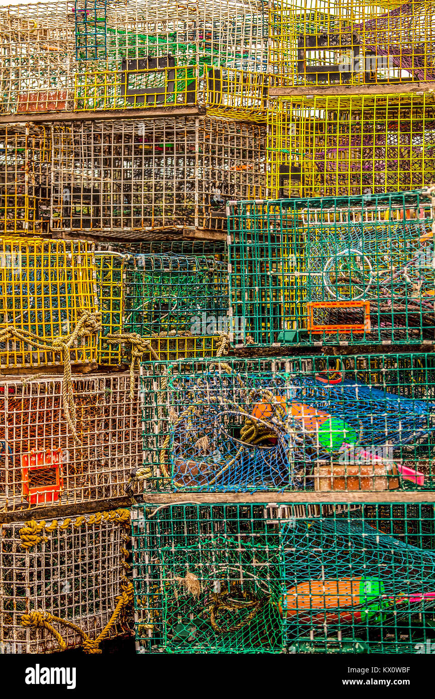 Wire lobster traps hi-res stock photography and images - Alamy