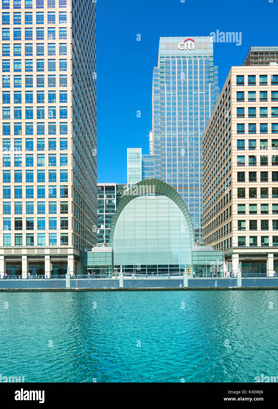 LONDON, ENGLAND - MAY 5, 2013: Canary Wharf, London. Canary Wharf is a ...