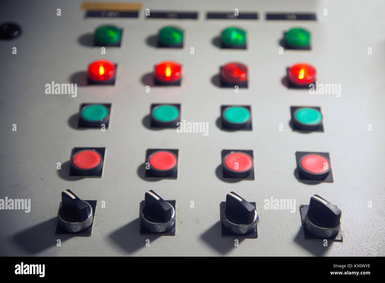 Various electrical controls on the wall Stock Photo - Alamy