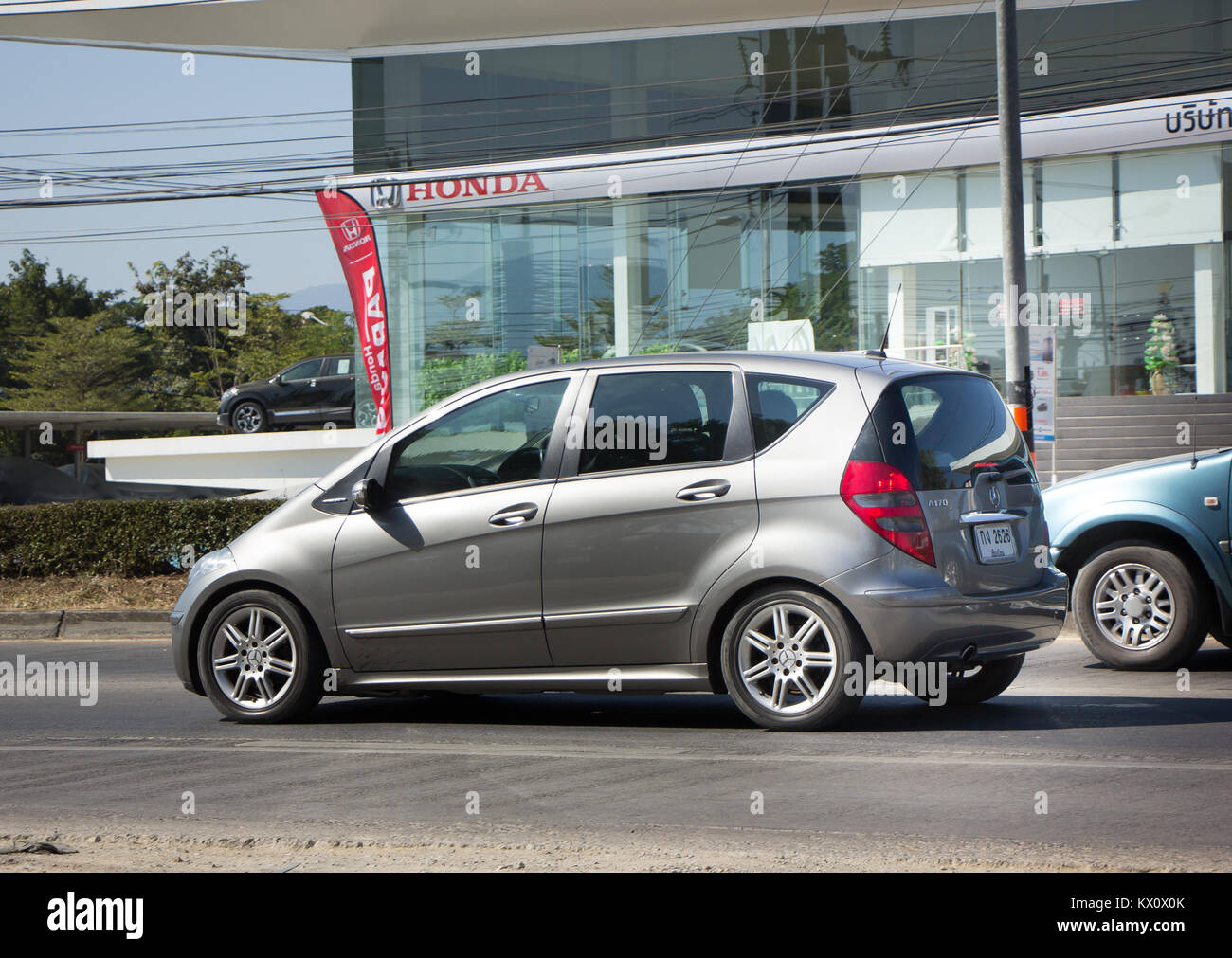 CHIANG MAI, THAILAND -NOVEMBER 4 2017: Benz A170 Mini MPV Van. On road ...