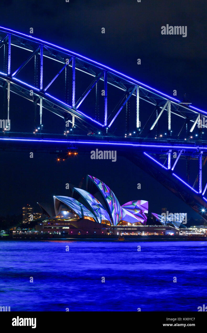 Special lighting adorns Sydney Harbour icons as part of the annual ...