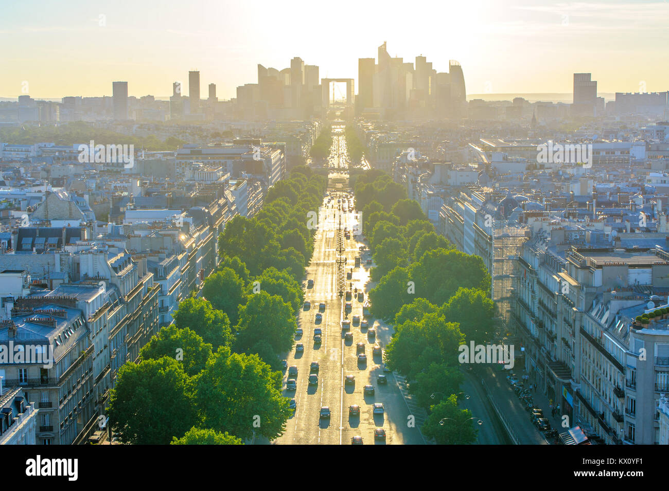 cityscape of paris by the sunset Stock Photo - Alamy
