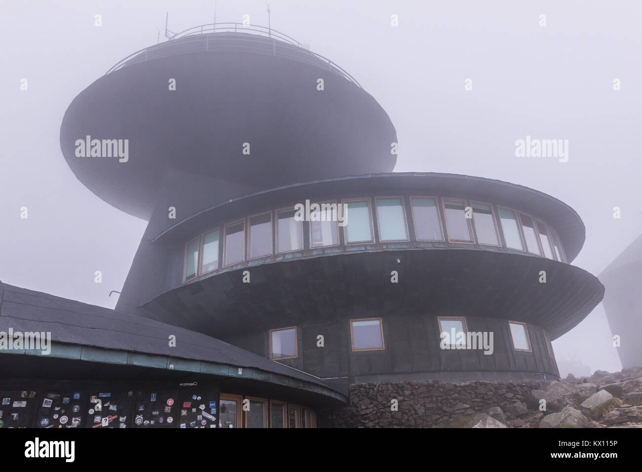 Polish Meteorological Observatory building on Sniezka Mountain in ...
