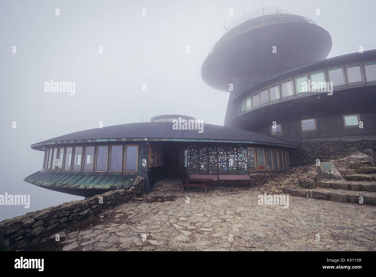 Polish Meteorological Observatory building on Sniezka Mountain in ...