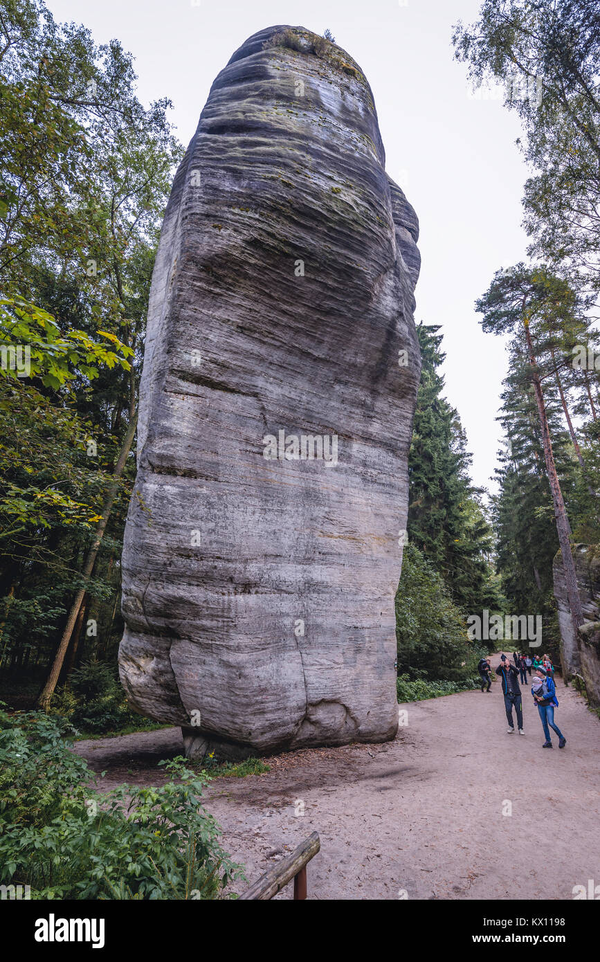 Rock formation called Sugar Loaf in Nature Reserve Adrspach-Teplice ...