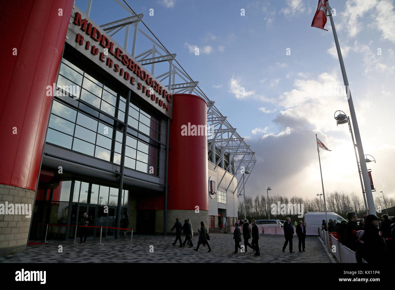 A general view of Middlesbrough's Riverside Stadium before the FA Cup ...